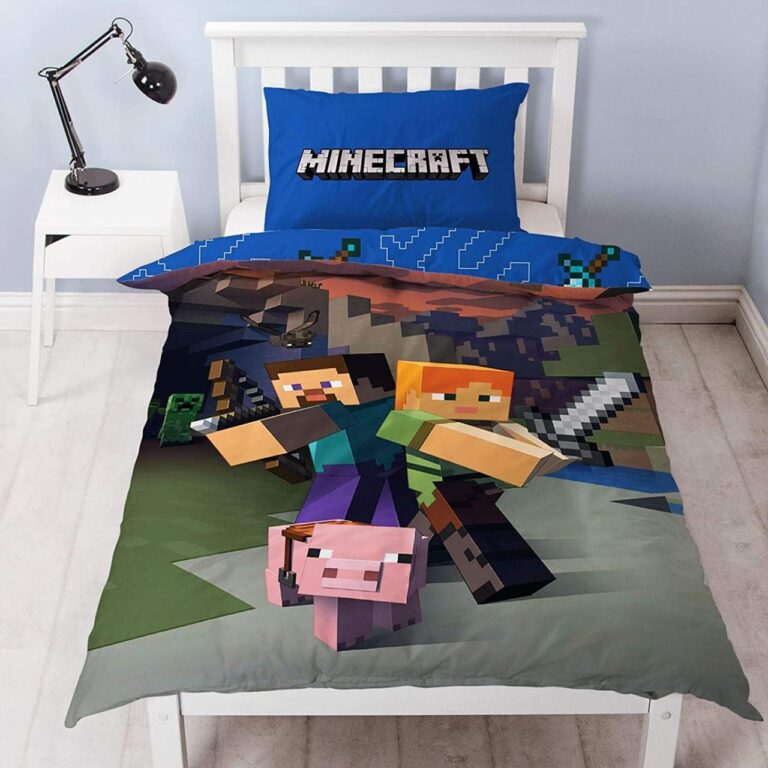 【ROPA CAMA MINECRAFT】 ⛏️ Edredones, sábanas, colchas y más de Minecraft ...